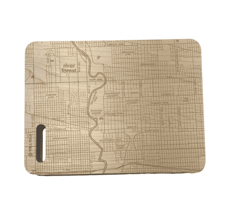 River Forest Map Bar Board - CarefulPeach Boutique