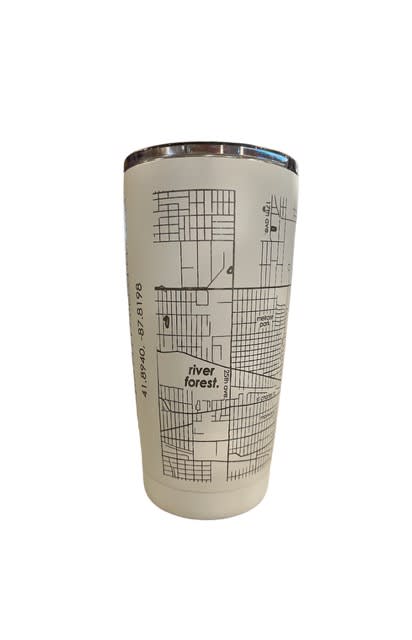 River Forest Map Insulated Pint Tumbler - CarefulPeach Boutique
