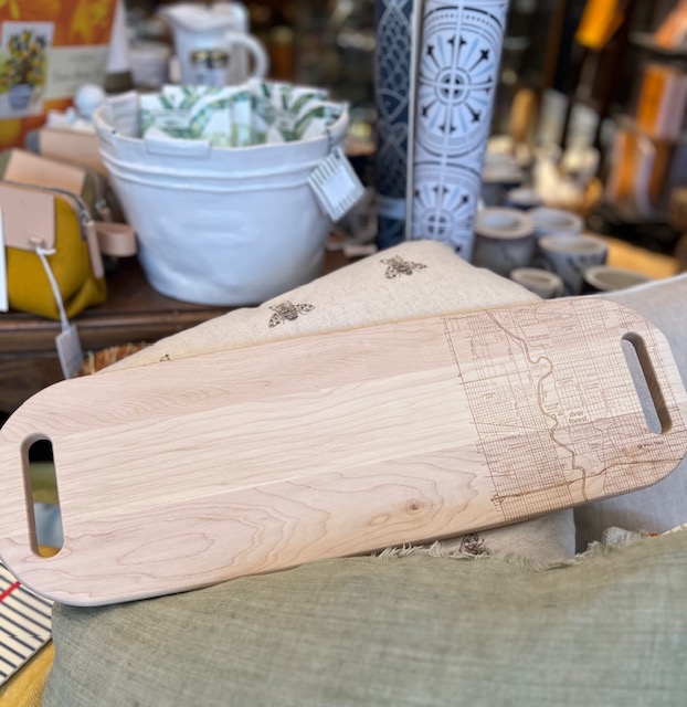 River Forest Map Serving Board - CarefulPeach Boutique